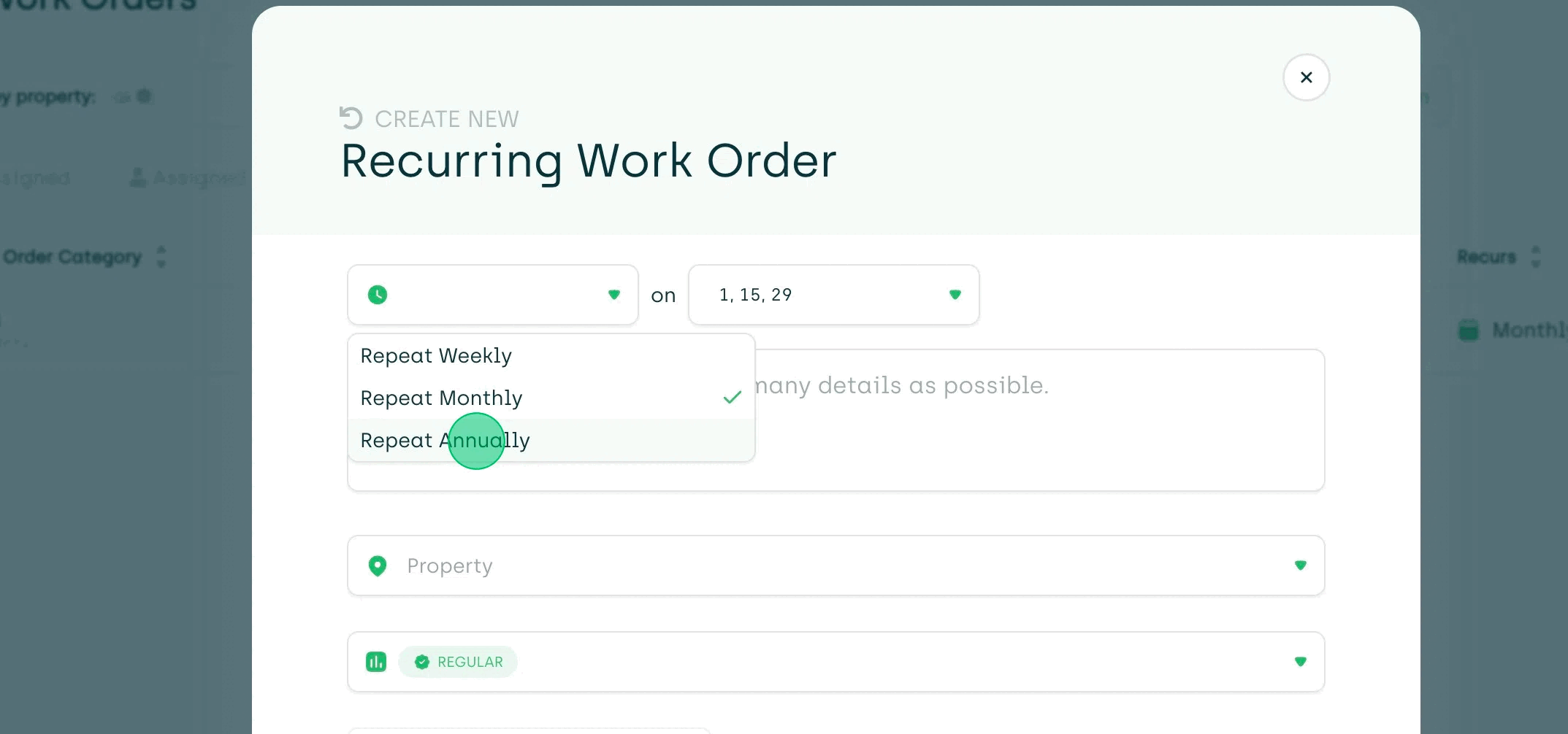 Recurring Work Orders